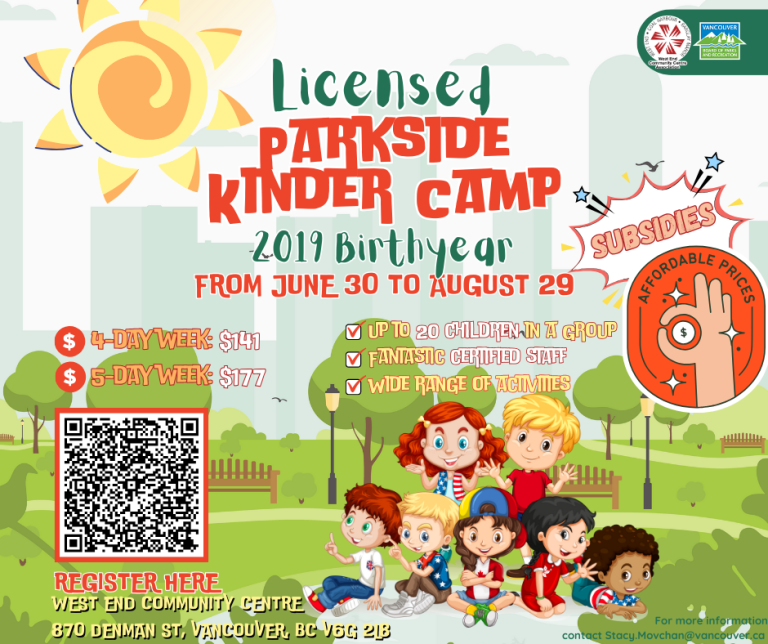 Summer Licensed Parkside Kinder Camp • West End Community Association