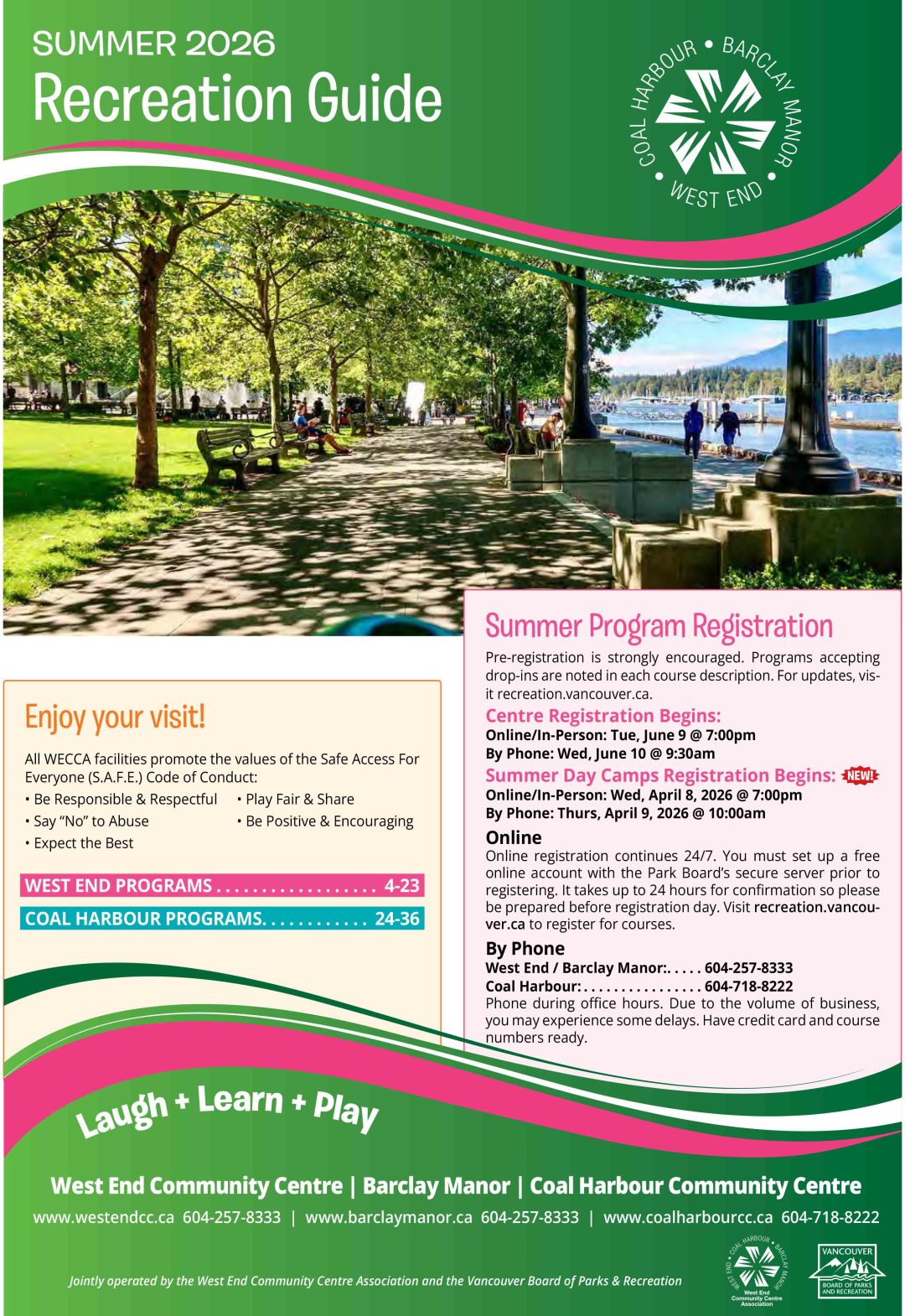 View our Summer Recreation Guide 2026 • West End Community Association